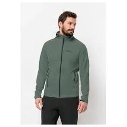 Fleecejacke Jack Wolfskin "ALPGRAT HOODED FZ M" Gr. XXL (58), grün (hedge, grün) Herren Jacken