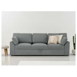 3-Sitzer Home Affaire "Citry Schlafsofa" Sofas Gr. B/H/T: 233cm x 88cm x 86cm, Chenille, grau Breite 233 cm, Chenille, mit Bettfunktion, Liegefläche 144x190 cm