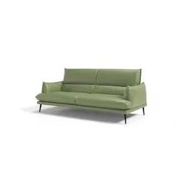 2,5-Sitzer Egoitaliano "FUNNY, hochwertiges und aktuelles Design, bequeme Rückenlehne" Sofas Gr. B/H/T: 210cm x 90cm x 95cm, Leder, grün (pistazie) toller Sitzkomfort