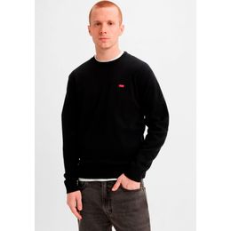 Levi's Wollpullover LEVI'S "ORIGINAL HM SWEATER" Gr. L, schwarz (meteorite) Herren Pullover in klassischer Rundhalsform