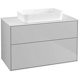 Villeroy & Boch Villeroy und Boch Finion Waschtischunterschrank F64100GJ 100x60,3x50,1mm, Glass White Matt, Light grey matt