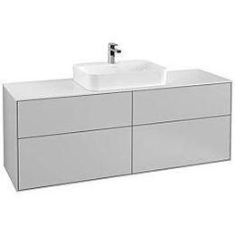 Villeroy & Boch Villeroy und Boch Finion Waschtischunterschrank F44100GJ 160x60,3cm, Abdeckplatte white matt, Light grey matt