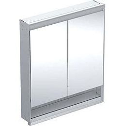 Geberit One Spiegelschrank 505822001 75 x 90 x 15 cm, Aluminium eloxiert, mit Nische und ComfortLight, 2 Türen