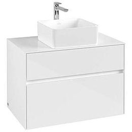 Villeroy & Boch Villeroy und Boch Collaro Waschtischunterschrank C03700DH 80 x 54,8 x 50 cm, Waschtisch mittig, Glossy White