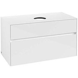 Villeroy & Boch Villeroy und Boch Collaro Waschtischunterschrank C03800DH 100 x 54,8 x 50 cm, Waschtisch mittig, Glossy White