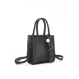 Vivance Handtasche schwarz Gr. für Damen. Mit Zierkette, Nieten