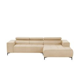 switch Ecksofa aus Mikrofaser Caro ¦ beige ¦ Maße (cm): B: 289 H: 93