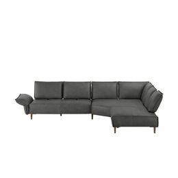 W.Schillig Ecksofa aus Echtleder Bonnie ¦ grau ¦ Maße (cm): B: 341 H: