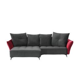 Höffner Ecksofa Crease ¦ grau ¦ Maße (cm): B: 290 H: 80 T: 175