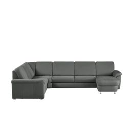 meinSofa Wohnlandschaft Mikrofaser Rita ¦ grau ¦ Maße (cm): B: 330 H: