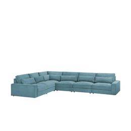 Höffner Ecksofa Branna ¦ türkis/petrol ¦ Maße (cm): B: 412 H: 88 T: 322