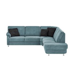 meinSofa Ecksofa Ole-S ¦ blau ¦ Maße (cm): B: 269 H: 91 T: 287