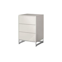 JOOP! Nachtkommode Gloss Cubic ¦ grau ¦ Maße (cm): B: 47,5 H: 69,7 T