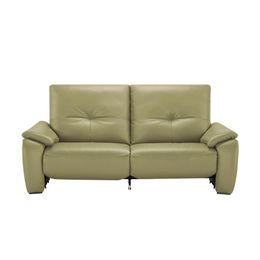 Wohnwert Sofa aus Echtleder Halina ¦ grün ¦ Maße (cm): B: 205 H: 98