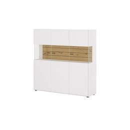 Jette Home Highboard Como ¦ weiß ¦ Maße (cm): B: 139 H: 139 T: 38