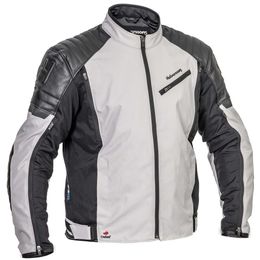 Halvarssons SOLBERH Motorradjacke Herren hellgrau schwarz Gr. 56