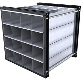 eurokraft pro Wabenregal, HxBxT 1000 x 1000 x 1000 mm, 16 Wannen, 4 x 4 Fächer
