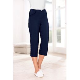 Damen Caprihose aus Polyester, b&uuml;gelfrei marine, Gr&ouml;&szlig;e 38