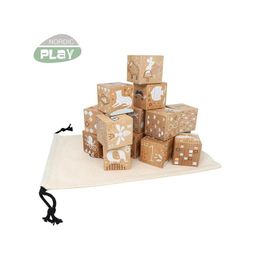 NORDIC PLAY Nature Wooden blocks in beech 16 pcs. Nature