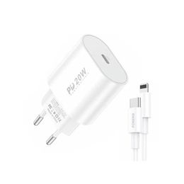 Foneng Fast charger 1x USB EU39 + USB C to Lightning