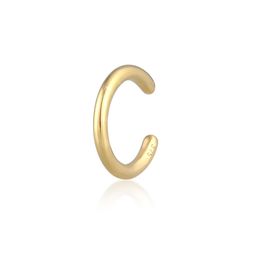 Single-Ohrhaken Elli Premium "Earcuff Ohrklemme Basic Trend 375 Gelbgold" Ohrringe Gr. OneSize, ohne Stein, Gelbgold 375, goldfarben (gold) Damen