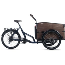 E-Bike Adore "Lastenrad Urban Deluxe" E-Bikes Gr. 56 cm, 24 Zoll (60,96 cm), blau Pedelec, Elektrofahrrad für Damen u. Herren, Lastenrad