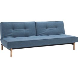 Schlafsofa INNOVATION LIVING &trade; "Splitback, Schlafsofa, 3-Sitzer, G&auml;stebett", blau (lightblau), B:210cm H:79cm T:96cm, Fiilzoptik (100% Polyester), Sofas, Schlafsofa, Schlaffunktion, stylisch, komfortabel und bequem, Mehrfunktionssofa