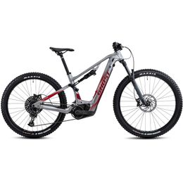 E-Bike GHOST "E-ASX 130 Universal AL" E-Bikes Gr. 43 cm, 29 Zoll (73,66 cm), grau (grau, rot) Pedelec, Elektrofahrrad für Damen u. Herren, MTB, Mountainbike