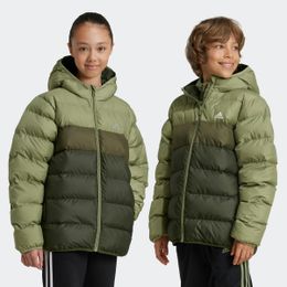 Outdoorjacke adidas Sportswear "J SD JKT" Gr. 128, grün (tent green, olive strata, night cargo) Kinder Jacken