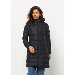 Daunenmantel Jack Wolfskin "LENAUPLATZ COAT W" Gr. XXL (48), grau (phantom), Damen, Obermaterial: 100% Polyamid ; Futter: 100% Polyester; Füllung: 90% Entendaunen, 10% Federn, Mäntel