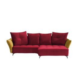 Höffner Ecksofa Crease ¦ rot ¦ Maße (cm): B: 290 H: 80 T: 175