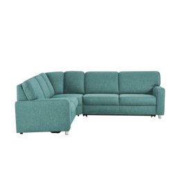 Smart Ecksofa Valencia ¦ türkis/petrol ¦ Maße (cm): B: 236 H: 90 T: