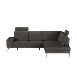 meinSofa Ecksofa aus Leder Dana ¦ braun ¦ Maße (cm): B: 269 H: 86 T: