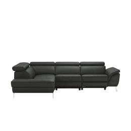 U.N.O uno Ecksofa Leder Dallas ¦ schwarz ¦ Maße (cm): B: 283 H: 74 T: 228