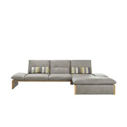 Koinor Leder-Ecksofa mit Massivholzrahmen aus Wildeiche Humfrey ¦ gra