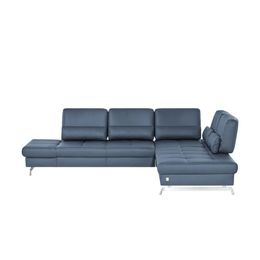 JOOP! Ecksofa Leder Loft 8108 ¦ blau ¦ Maße (cm): B: 299 H: 86 T: 25