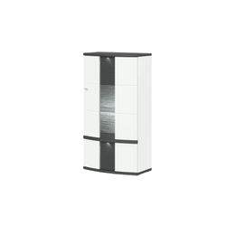 U.N.O uno Highboard Gabbro ¦ weiß ¦ Maße (cm): B: 75 H: 142 T: 42