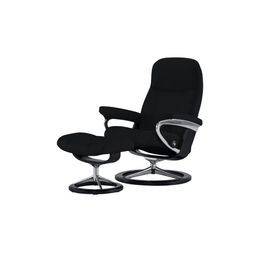 stressless Relaxsessel mit Hocker Leder Consul S ¦ schwarz ¦ Maße (cm