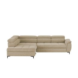 switch Ecksofa aus Flachgewebe Denvo ¦ beige ¦ Maße (cm): B: 290 H: 9