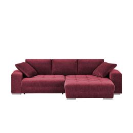 bobb Ecksofa mit Schlaffunktion Caro ¦ rot ¦ Maße (cm): B: 305 H: 87