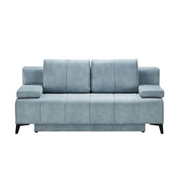 Höffner Schlafsofa Clara ¦ blau ¦ Maße (cm): B: 204 H: 94 T: 102