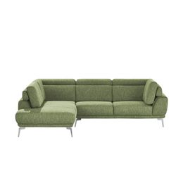 Höffner Ecksofa Sona ¦ grün ¦ Maße (cm): B: 273 H: 83 T: 207