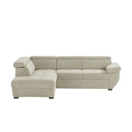 U.N.O uno Ecksofa Formula ¦ beige ¦ Maße (cm): B: 262 H: 79 T: 224