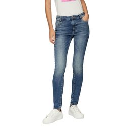 Skinny-fit-Jeans s.Oliver "IZABELL" Gr. 42, Länge 32, blau (blue) Damen Jeans skinny mit starker Waschung