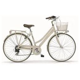 Trekkingrad MBM "New Boulevard" Fahrräder Gr. 46cm, 28 Zoll (71,12cm), beige (creme + beige) für Damen, Kettenschaltung