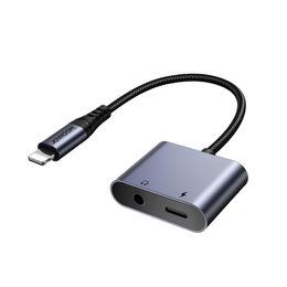 iPhone zu iPhone-Anschluss / 3,5-mm-Miniklinken-DAC-Adapter 2in1 – Schwarz