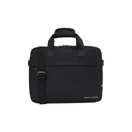 Laptoptasche Tommy Hilfiger "Men TH ELEMENT COMPUTER BAG Computer Bag" Gr. B/H/T: 40 cm x 30 cm x 7 cm, schwarz (black) Damen Taschen Herren Tasche Business