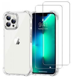 Hülle iPhone 13 Pro und 2 schutzfolien - TPU - Transparent