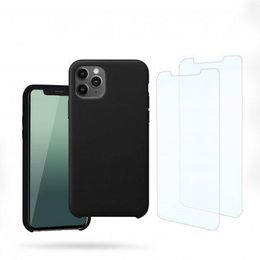 Hülle iPhone 11 Pro Max und 2 schutzfolien - Silikon - Schwarz