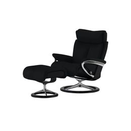 stressless Relaxsessel mit Hocker Leder Magic M ¦ schwarz ¦ Maße (cm)